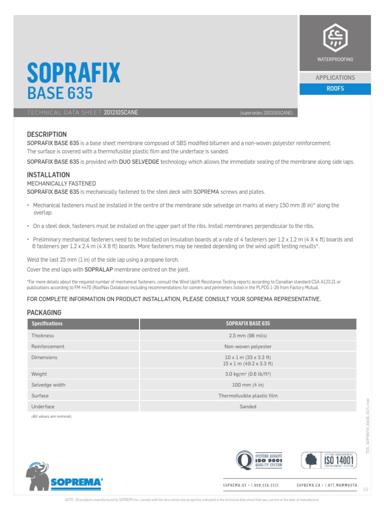 Sopca en Ca Tds Soprafix Base 635 | PDF