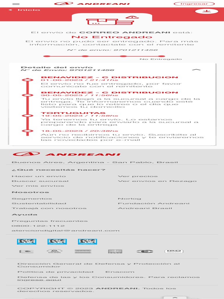 No Entregado: Benavidez - C Distribucion | PDF