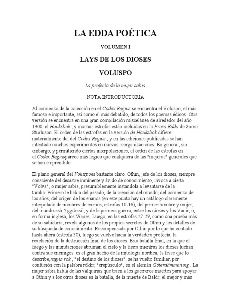 La Edda Poética | PDF | Loki | Deidades nórdicas