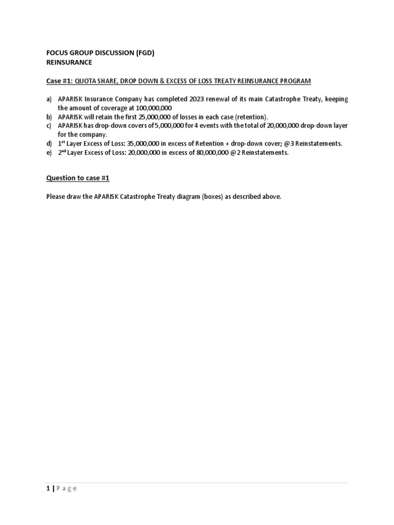 FGD Reinsurance - Question | PDF