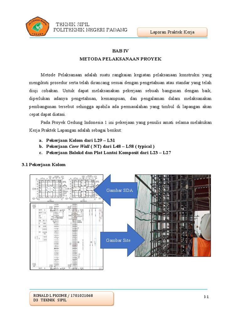 Bab 4 - Metode Pelaksanaan. | PDF | Griya & Taman | Teknologi & Rekayasa