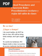 10 Reglas en Ingles para El Colegio | PDF