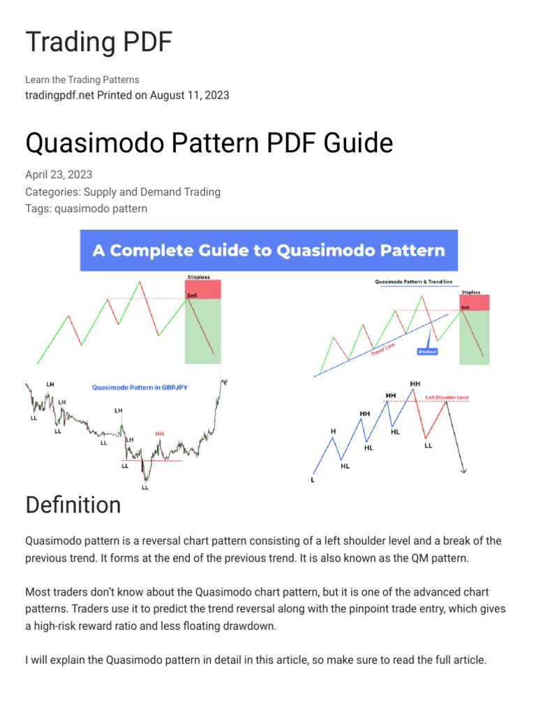 Quasimodo Pattern PDF Guide - Trading PDF | Download Free PDF | Market ...