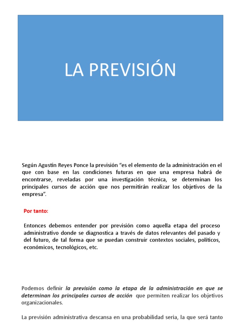 Tema 5 - La Prevision en La Administración | Descargar gratis PDF ...