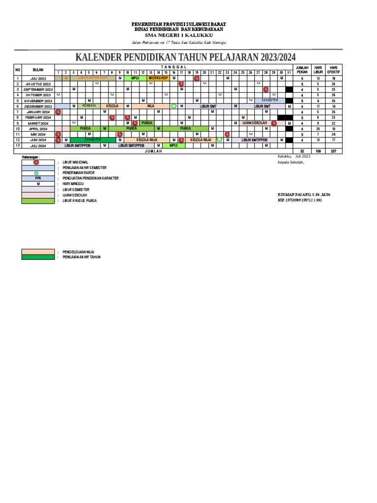Kalender Pendidikan 2023,2024 | PDF