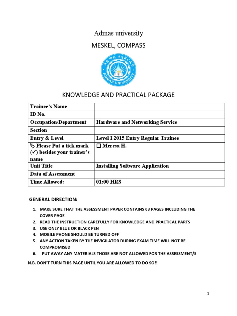 Install Softwae Application Summative Assesment | Download Free PDF ...