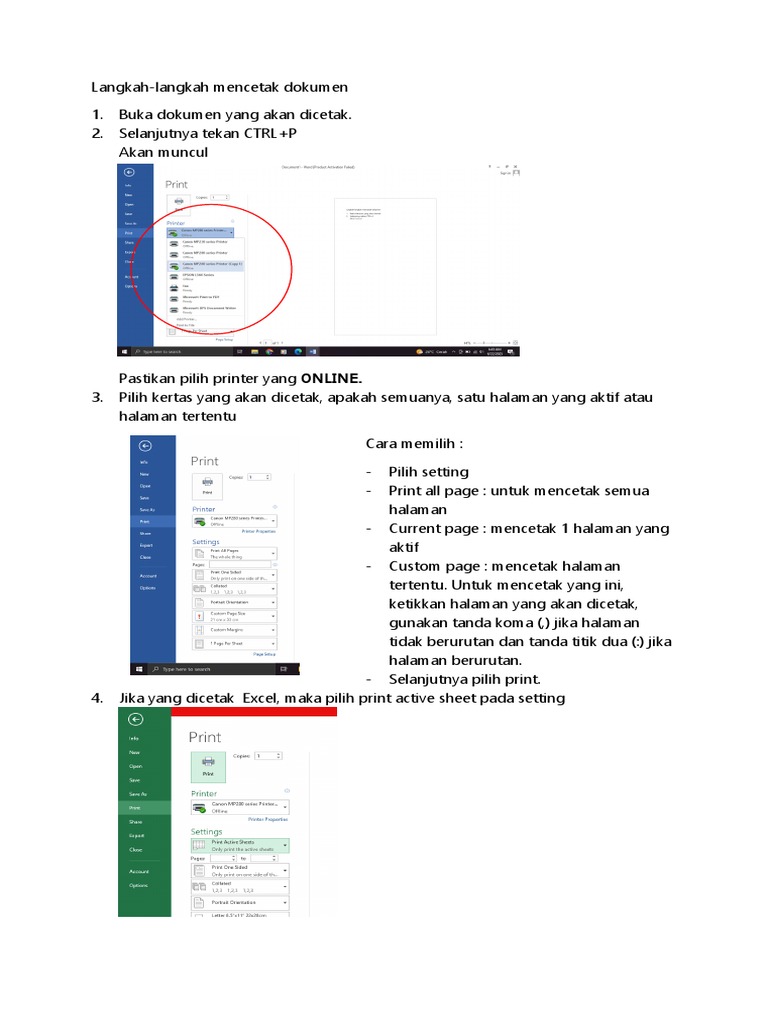 Cara Print Dan Scan Dokumen | PDF