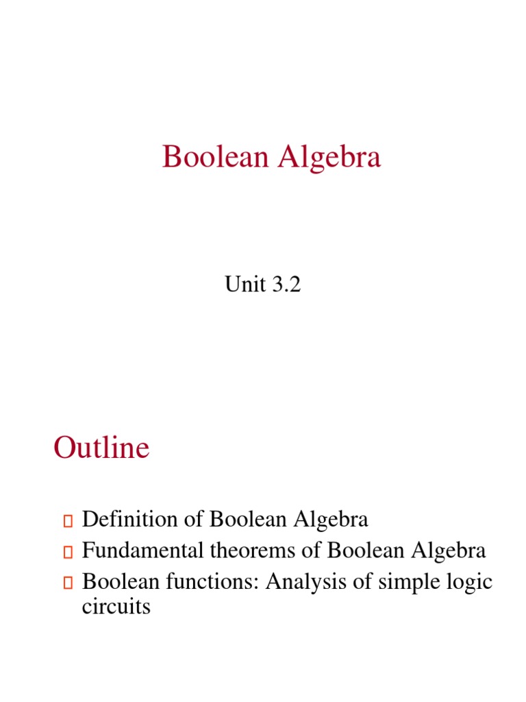 Understanding Boolean Algebra Basics | PDF