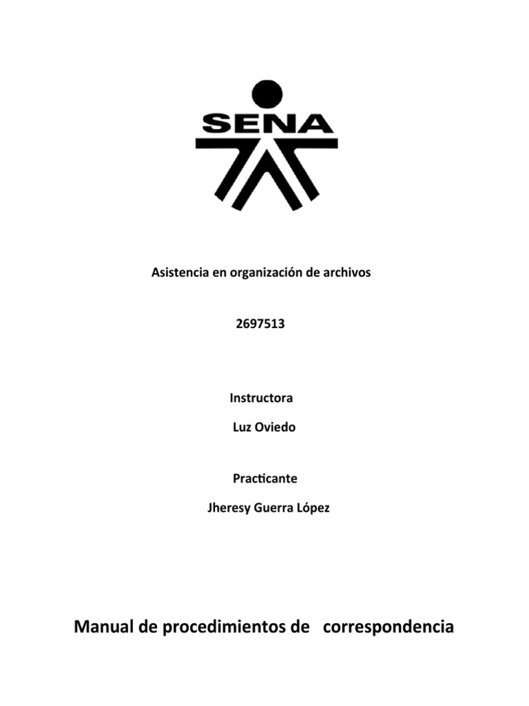 Manual de Procedimientos de Correspondencia SENA | PDF