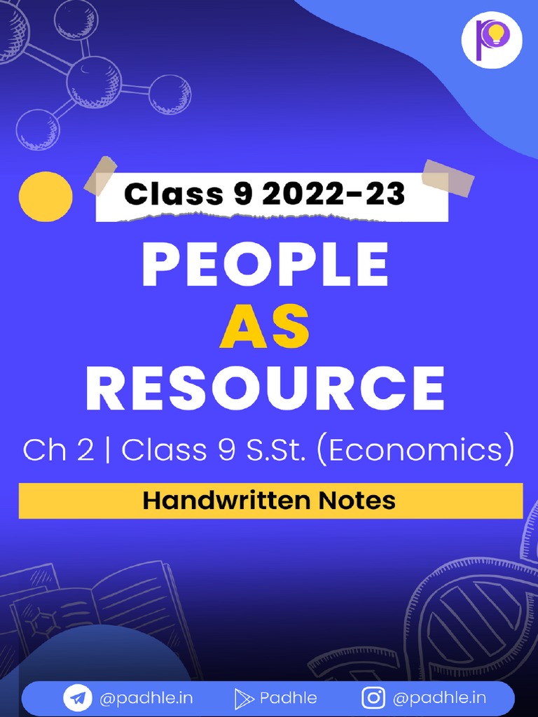 People As Resource - Class 9 (Economics) | PDF