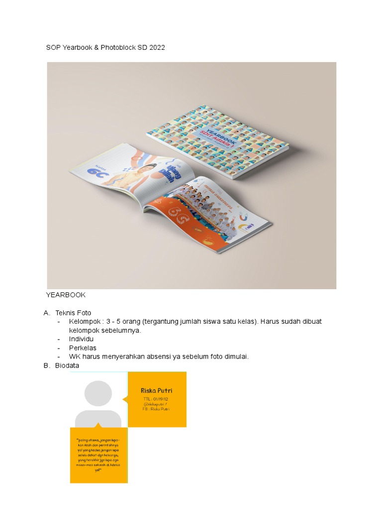 SOP Yearbook & Photoblock SD 2022 | PDF