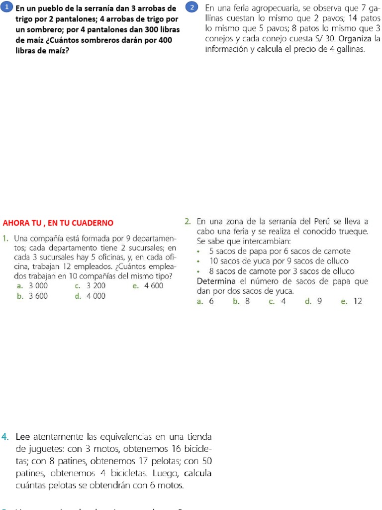 Semana 16 RM 3s 2022 Regla Conjunta - Comparacion | PDF | Cocina, comidas y vino | Hogar y jardín