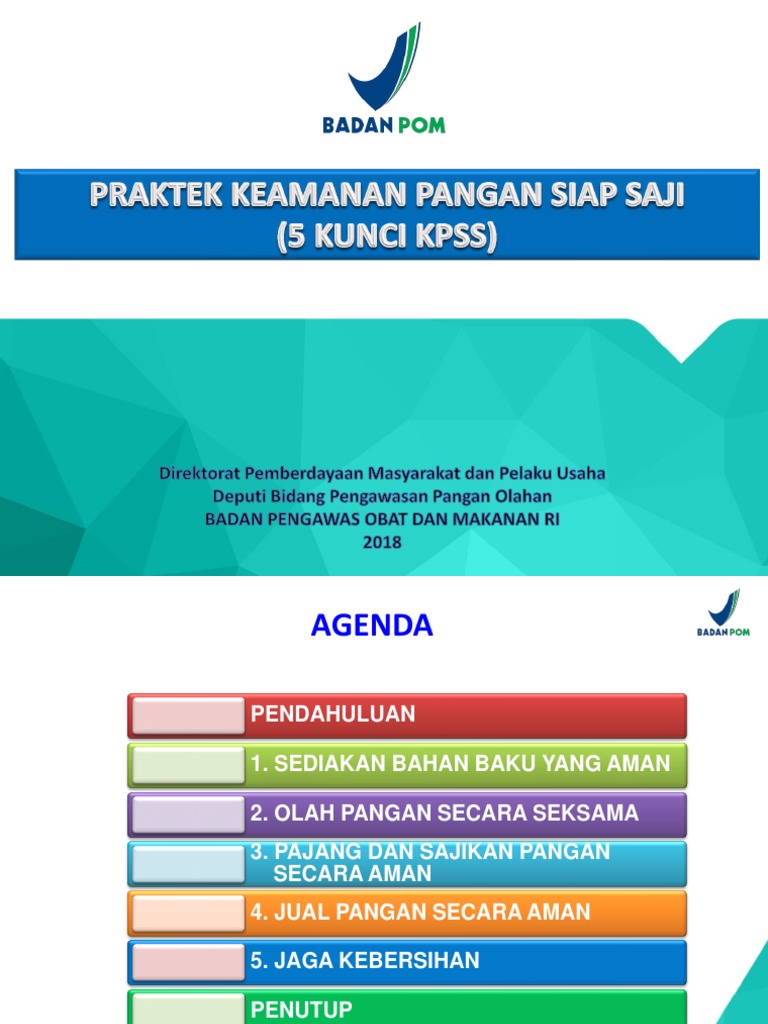 M7. Praktek Keamanan Pangan Siap Saji (5 Kunci PSS) | PDF