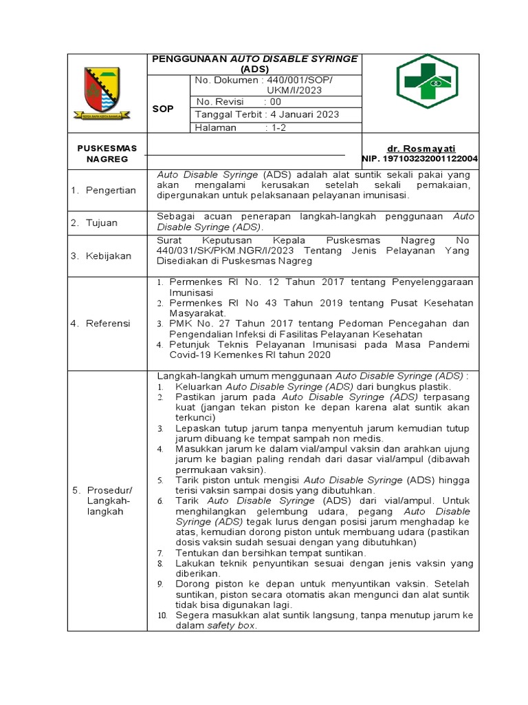 Sop Revisi Kaka | PDF