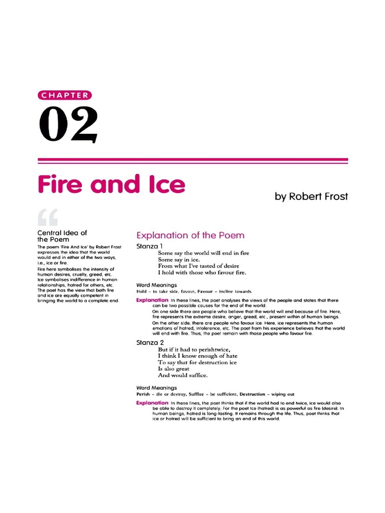 Fire and Ice Notes | PDF