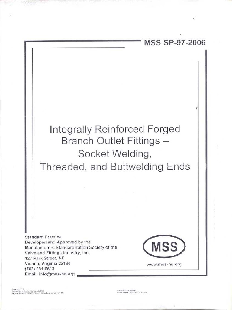 MSS SP 97-2006 | PDF