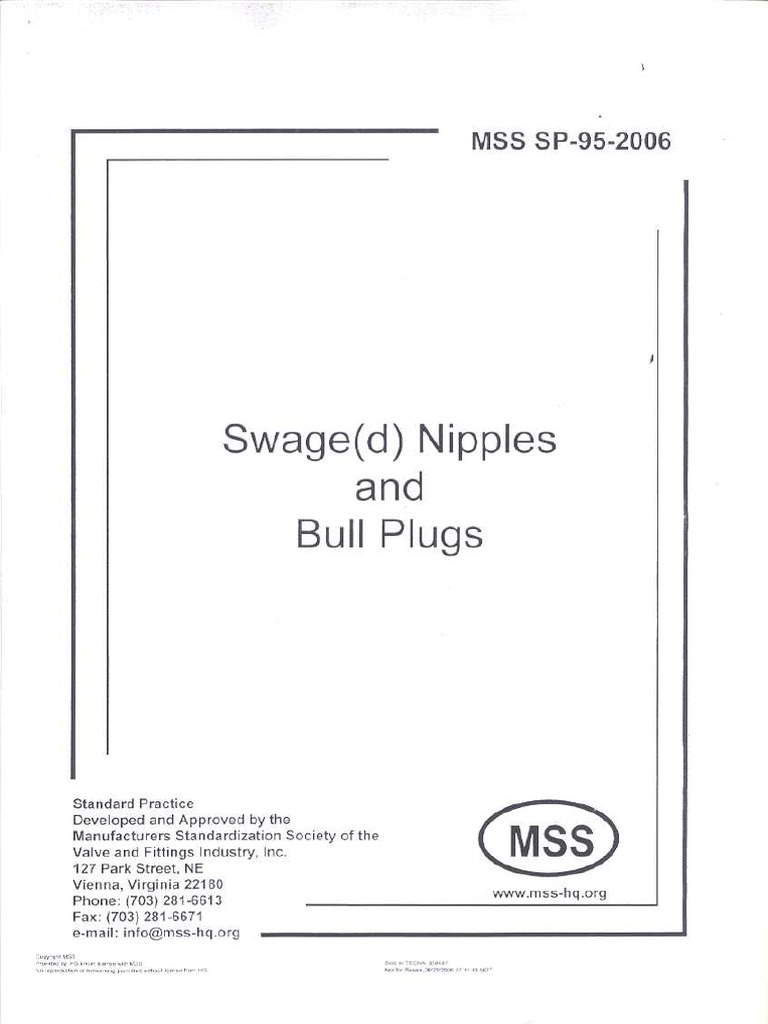 MSS SP 95-2006 | PDF
