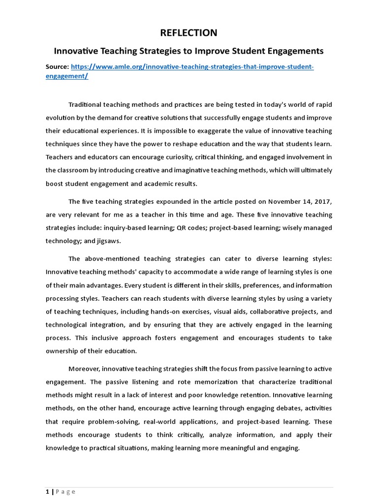 Innovative Teaching Strategies | PDF | Social Science