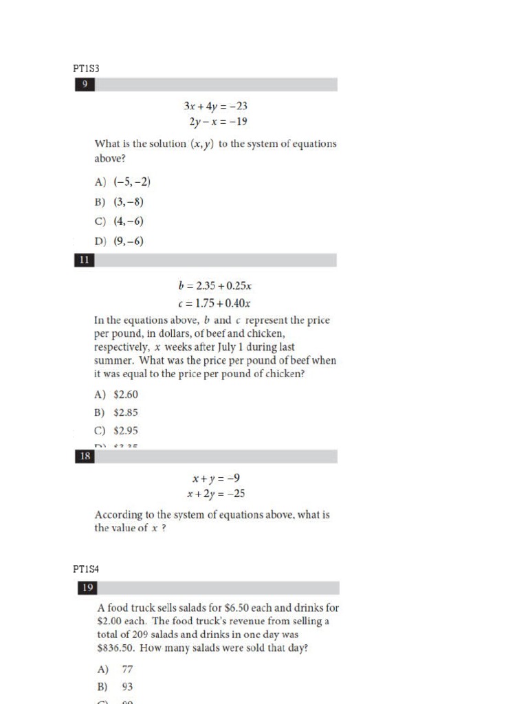 Systems of Linear Equations | PDF
