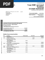 Your RBC Personal Banking Account Statement | PDF | Banks | Cheque