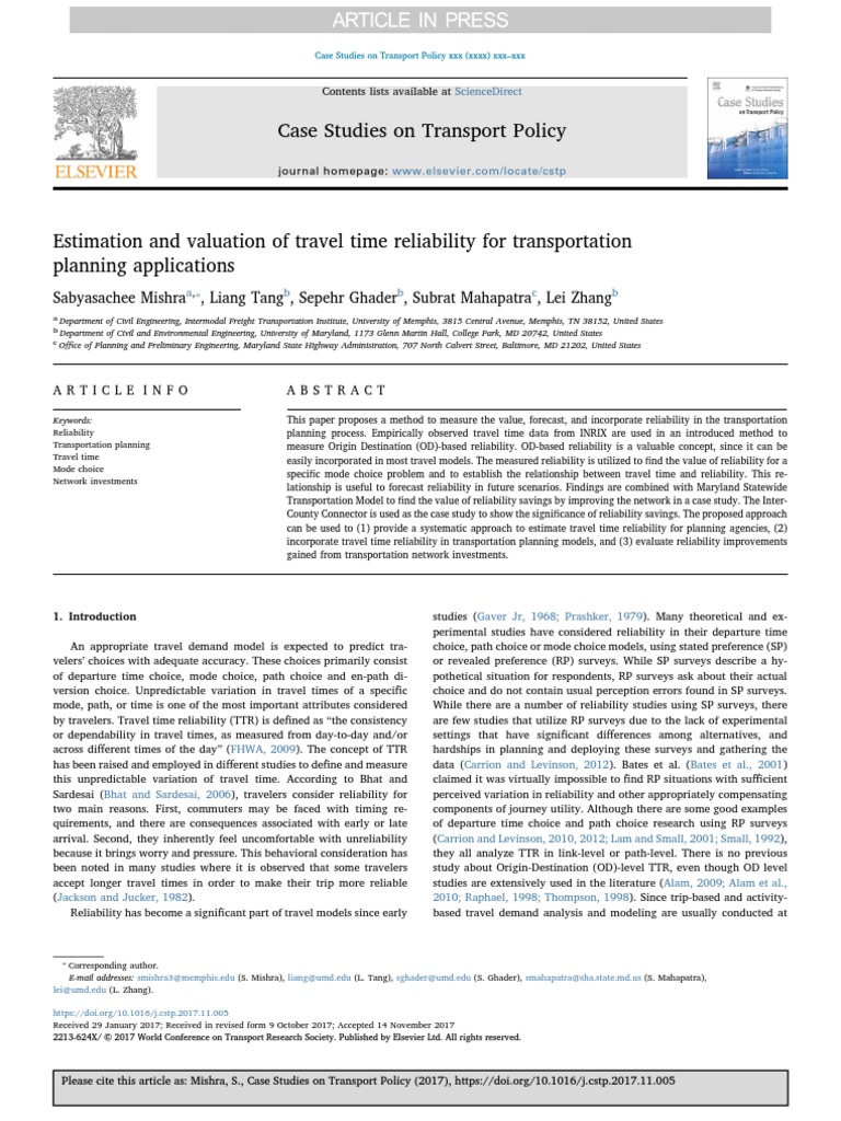 Mishra 2017 | PDF | Reliability Engineering | Regression Analysis