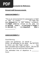 Airline Boarding Announcement Scripts | PDF | Aviation Accidents And ...