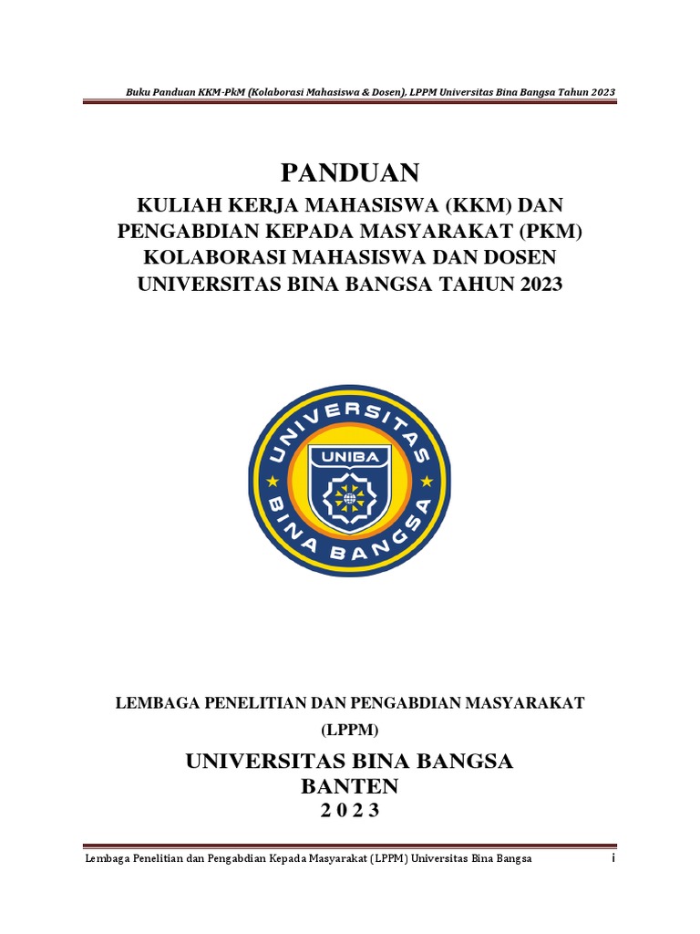 Buku Panduan KKM UNIBA 2023 FINAL | PDF