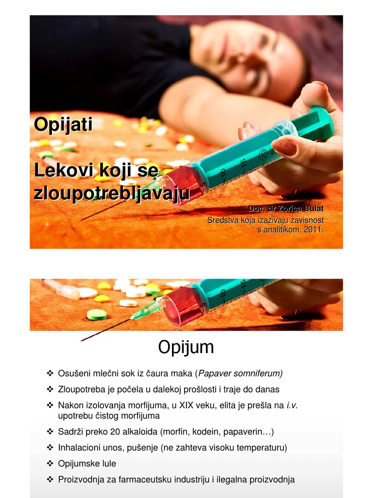 Opijati - Zloupotreba Lekova | PDF