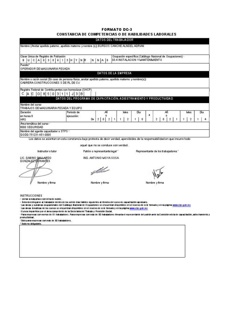 DC3 Angel Burgos | PDF