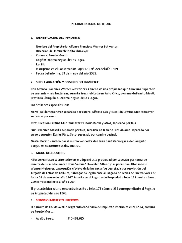 Informe Estudio de Titulo | PDF