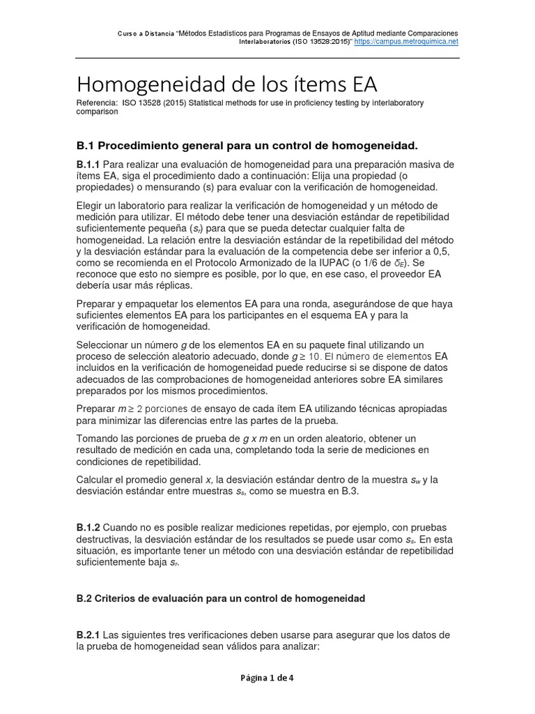Homogeneidad de Los Ítems EA | PDF | Desviación Estándar | Medición