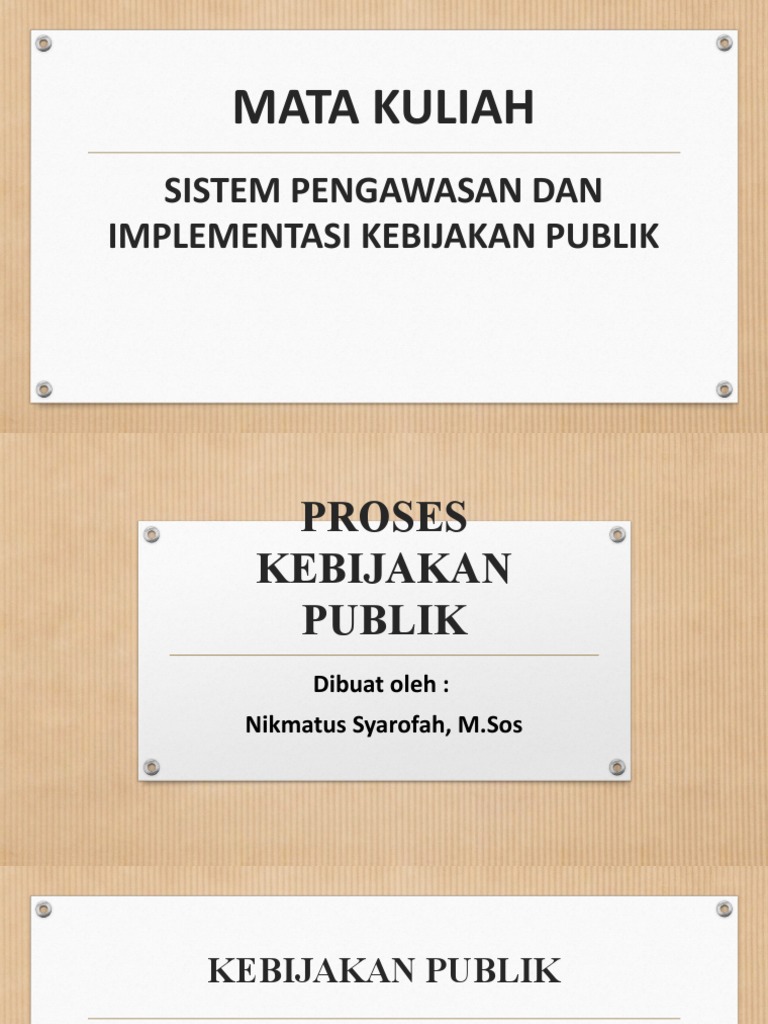 Proses Kebijakan Publik | PDF
