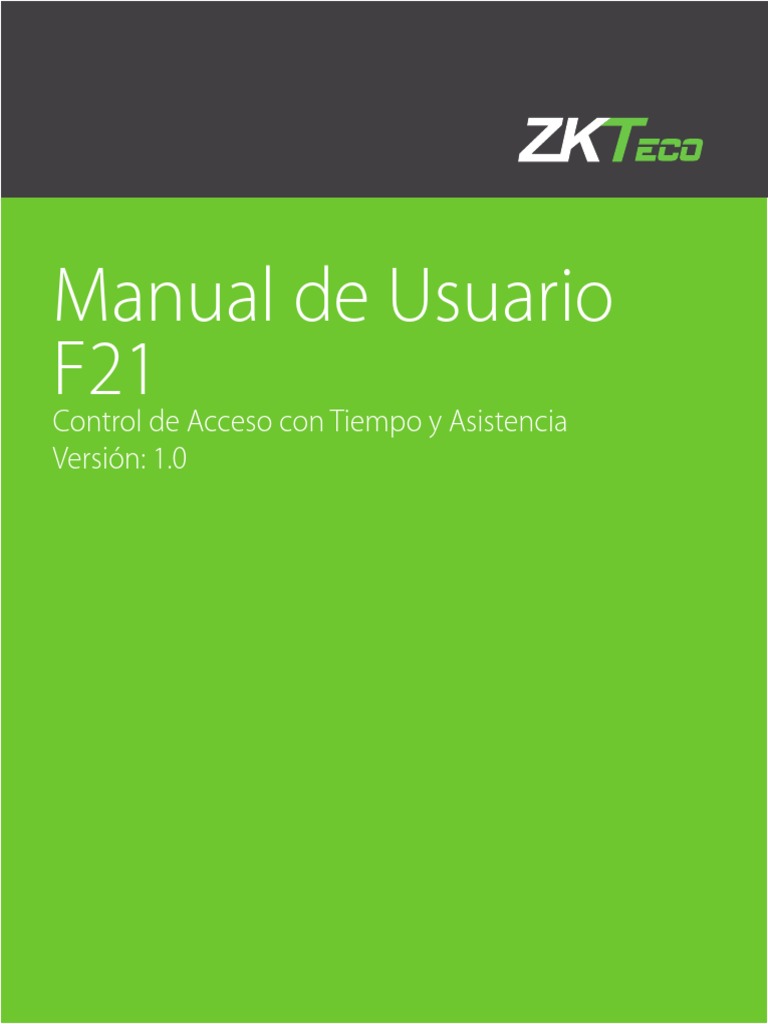 ZKTeco Colombia Control de Acceso Huella F21 Manual Usuario | PDF | Horario de verano | Dirección IP