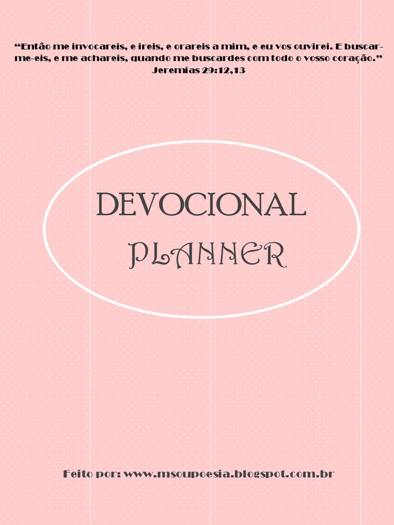 DEVOCIONAL PLANNER Download A5 | PDF | Oração