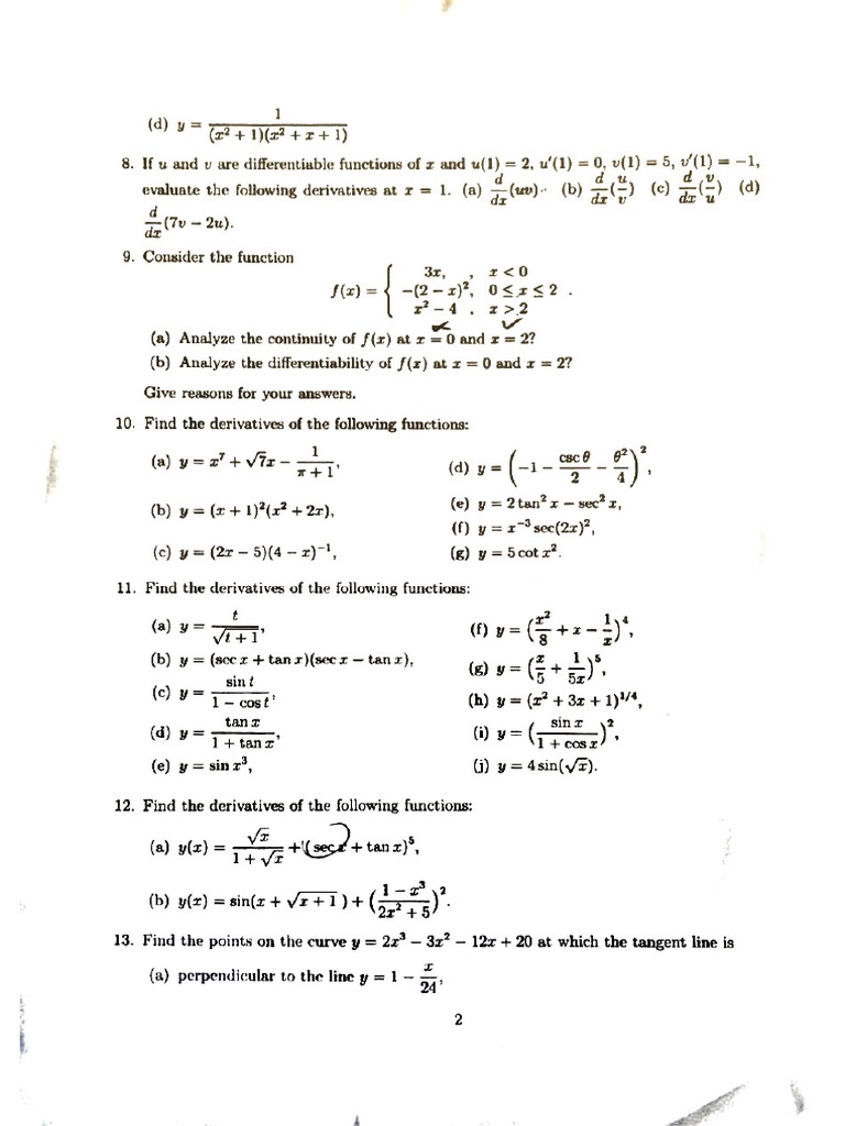 Calculus Questions Pdf