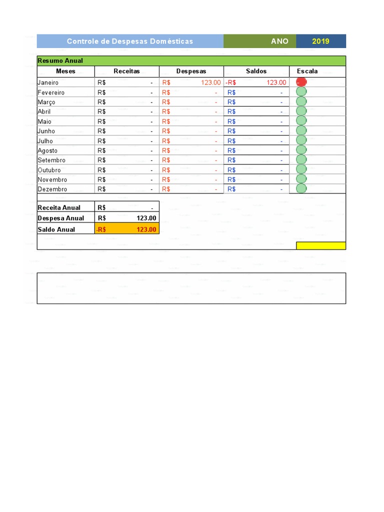 Planilha de Despesas Domesticas Modelo | PDF | Salário | Investimentos