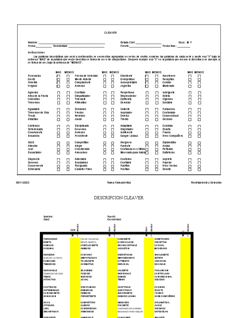 CLEAVER Califica | PDF