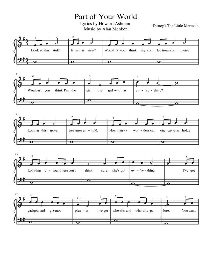 Part of Your World Lvl1 | PDF