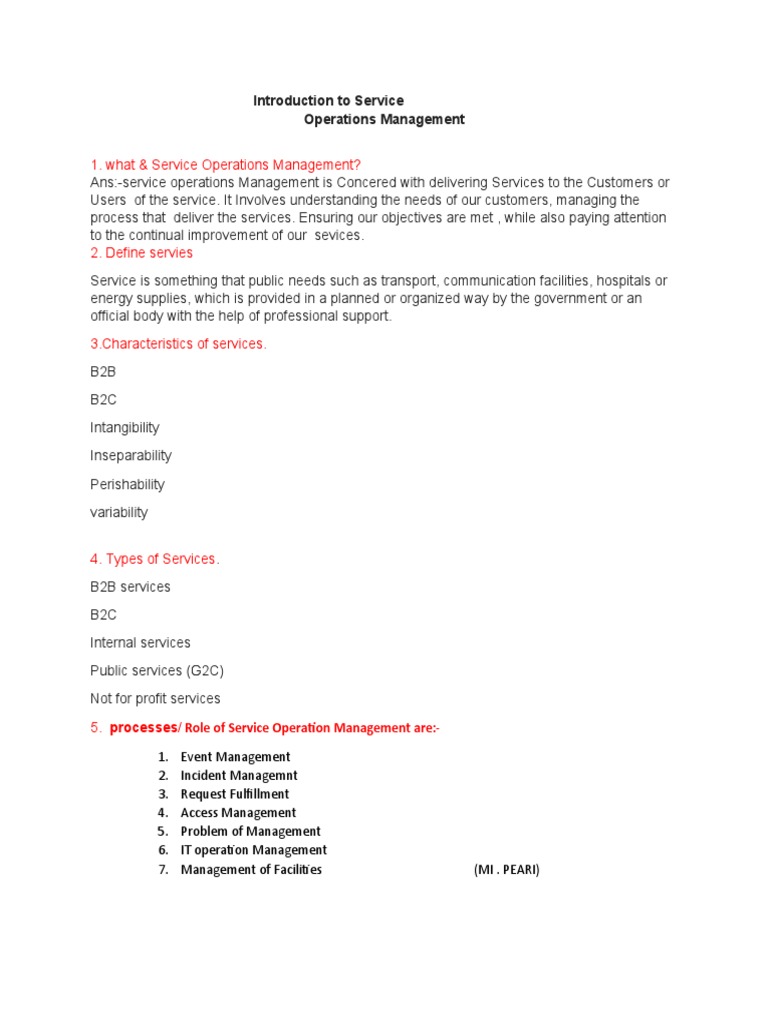 Introduction to Service Operations Management | PDF | Brand | Supply Chain