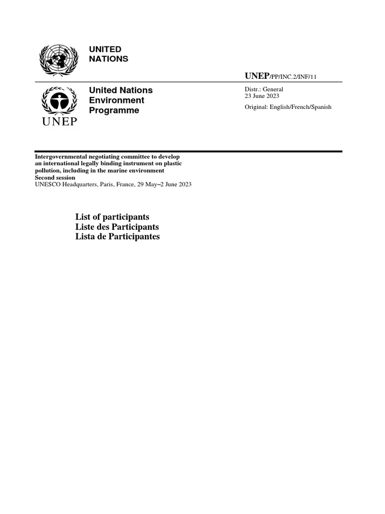 Unep United Nations Environment Programme Pdf