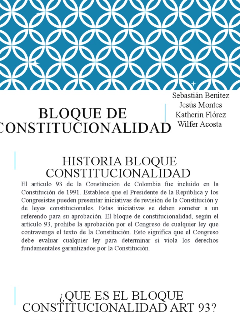 Presentacion Bloque Constitucional | PDF | Constitución | Tratado