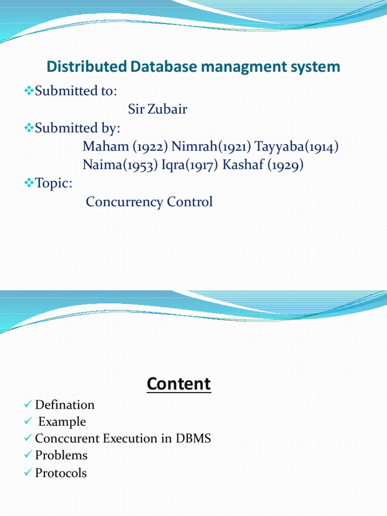 Distributed Database Managment System Pdf Database Transaction Information Retrieval