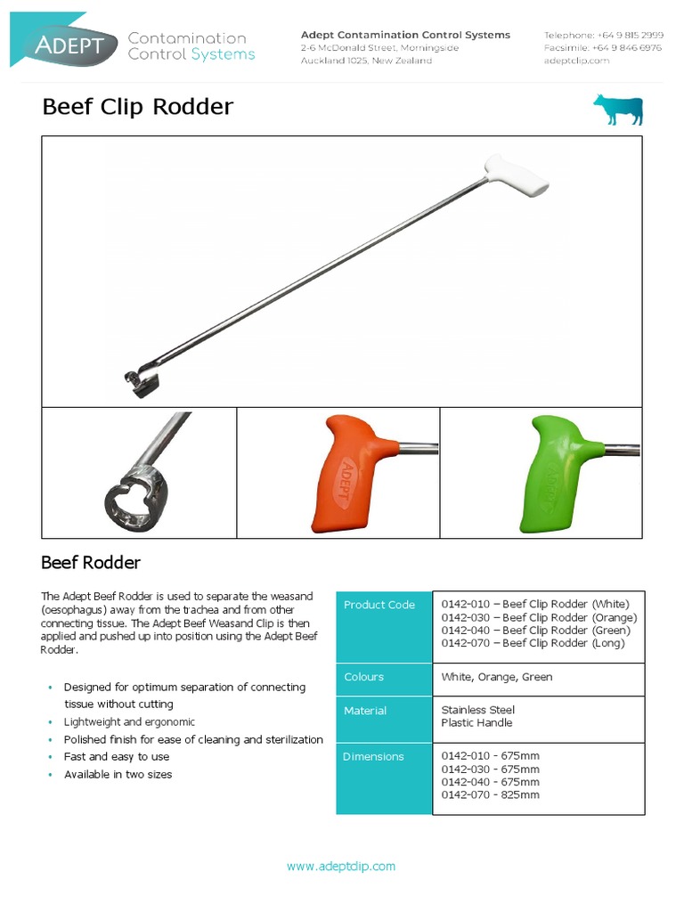 Beef Clip Rodder for Tissue Separation | PDF | Technology & Engineering