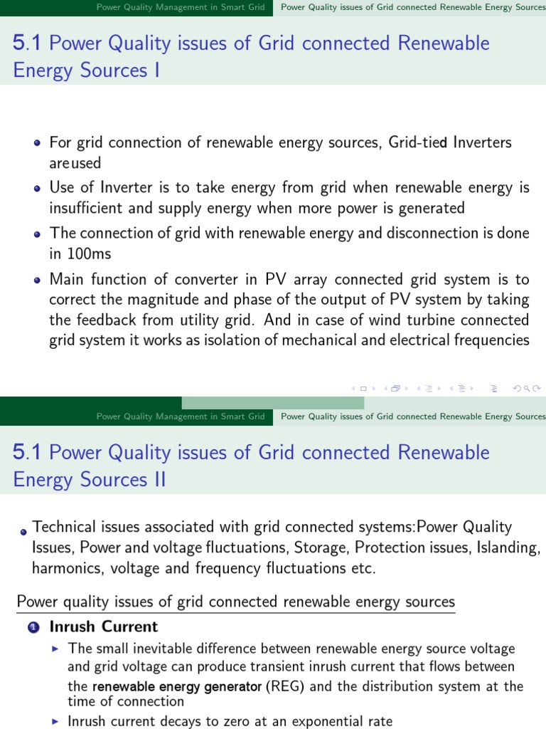 Power Quality Challenges in Renewable Grids | PDF | Science & Mathematics