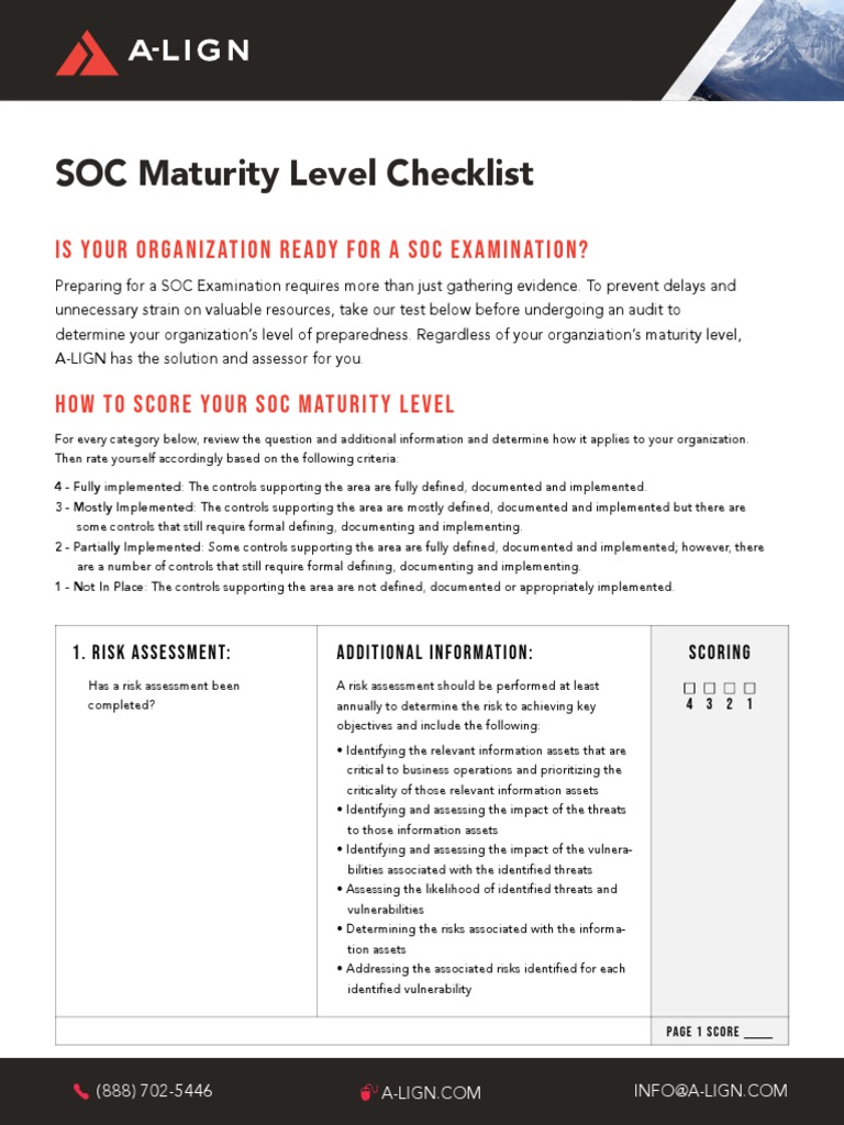 SOC Examination Readiness Checklist | PDF | Risk | Information Security