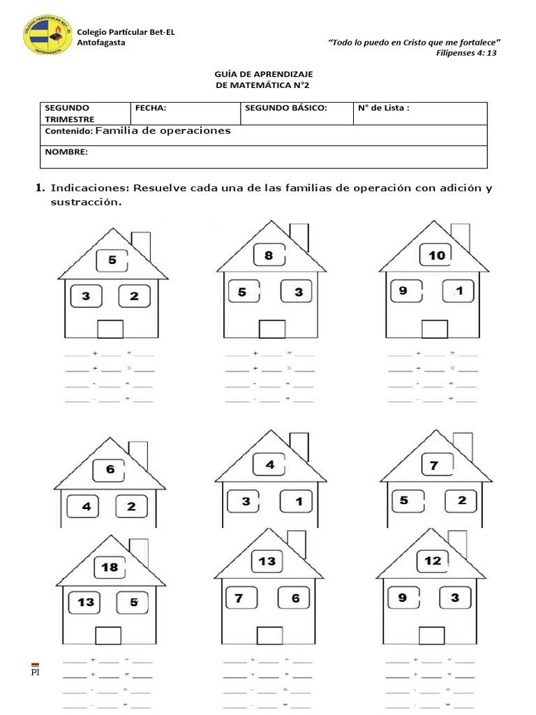 2°Guía familia de operaciones | PDF