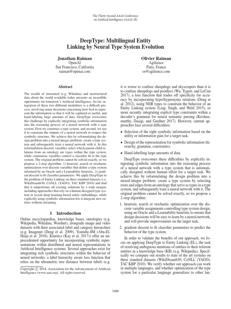 2018-AAAI-DeepType Multilingual Entity Linking by Neural Type System ... 2018-AAAI-DeepType Multilingual Entity Linking by Neural Type System ...