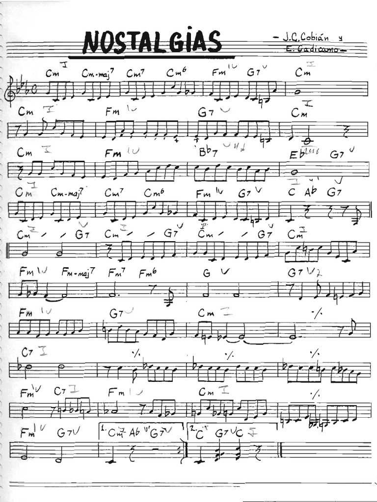 Nostalgias melo cifrado (Cobian Cadicamo) | PDF