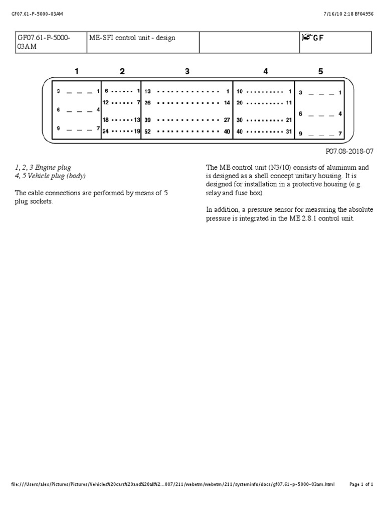 ME-SFI Control Unit Design Guide | PDF