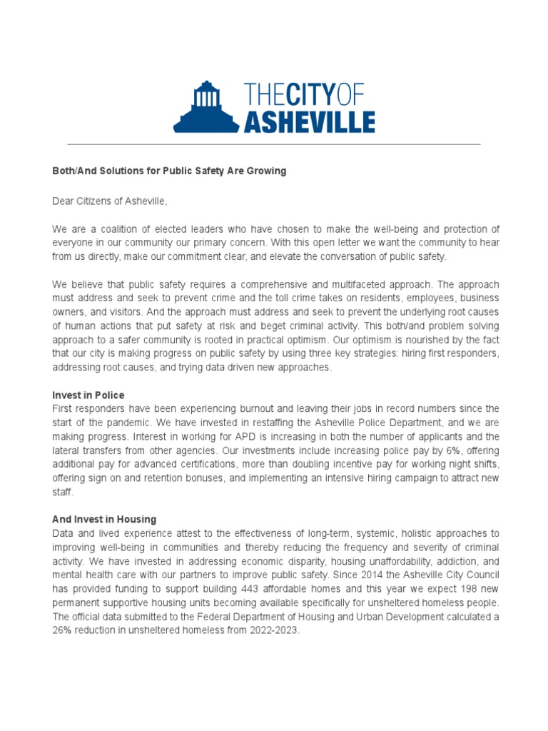 Open Letter Public Safety | PDF